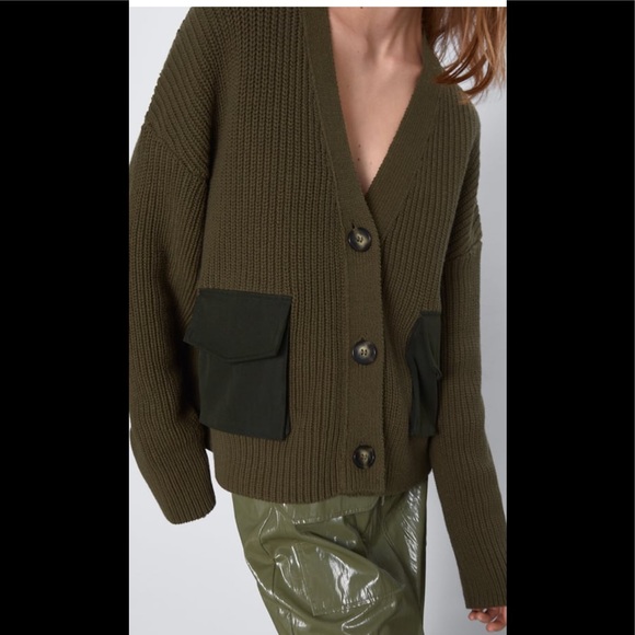 Zara | Sweaters | Zara Combination Pocket Jacket Trf Oversized | Poshmark
